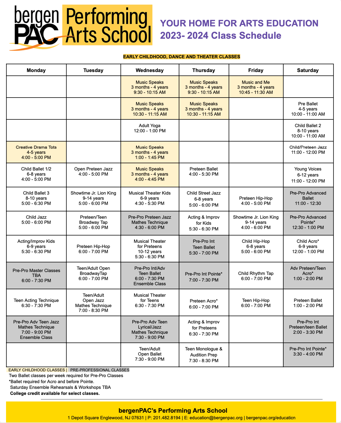 Performing Arts School | bergenPAC